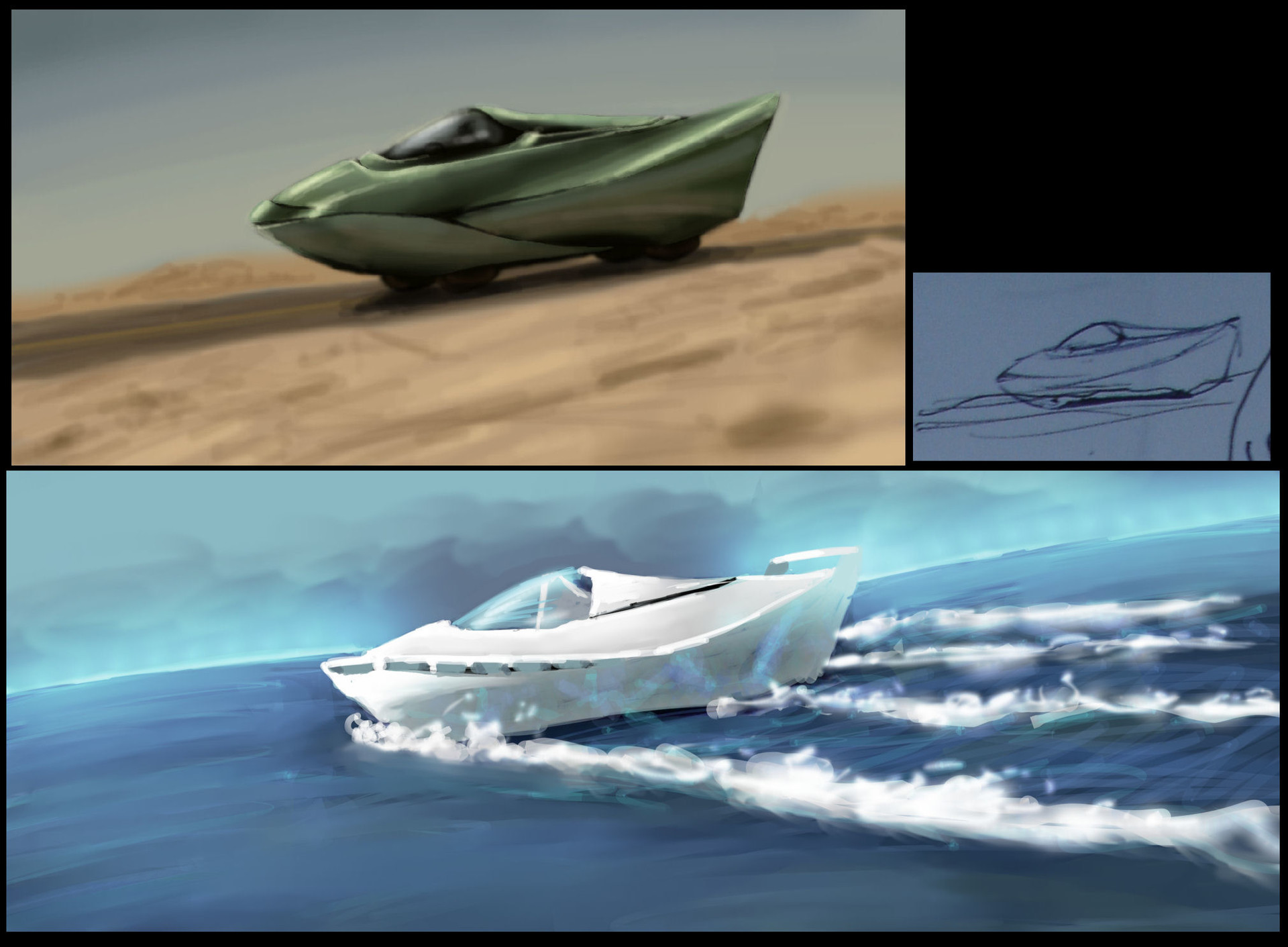 ArtStation - TWIN V TWIN Streamlined Vehicle.
