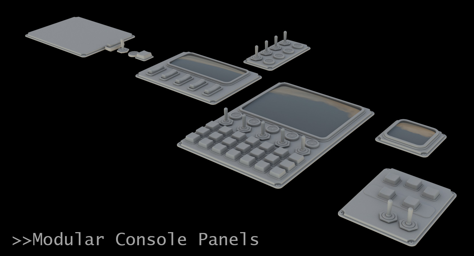 ArtStation - Modular Console Panels