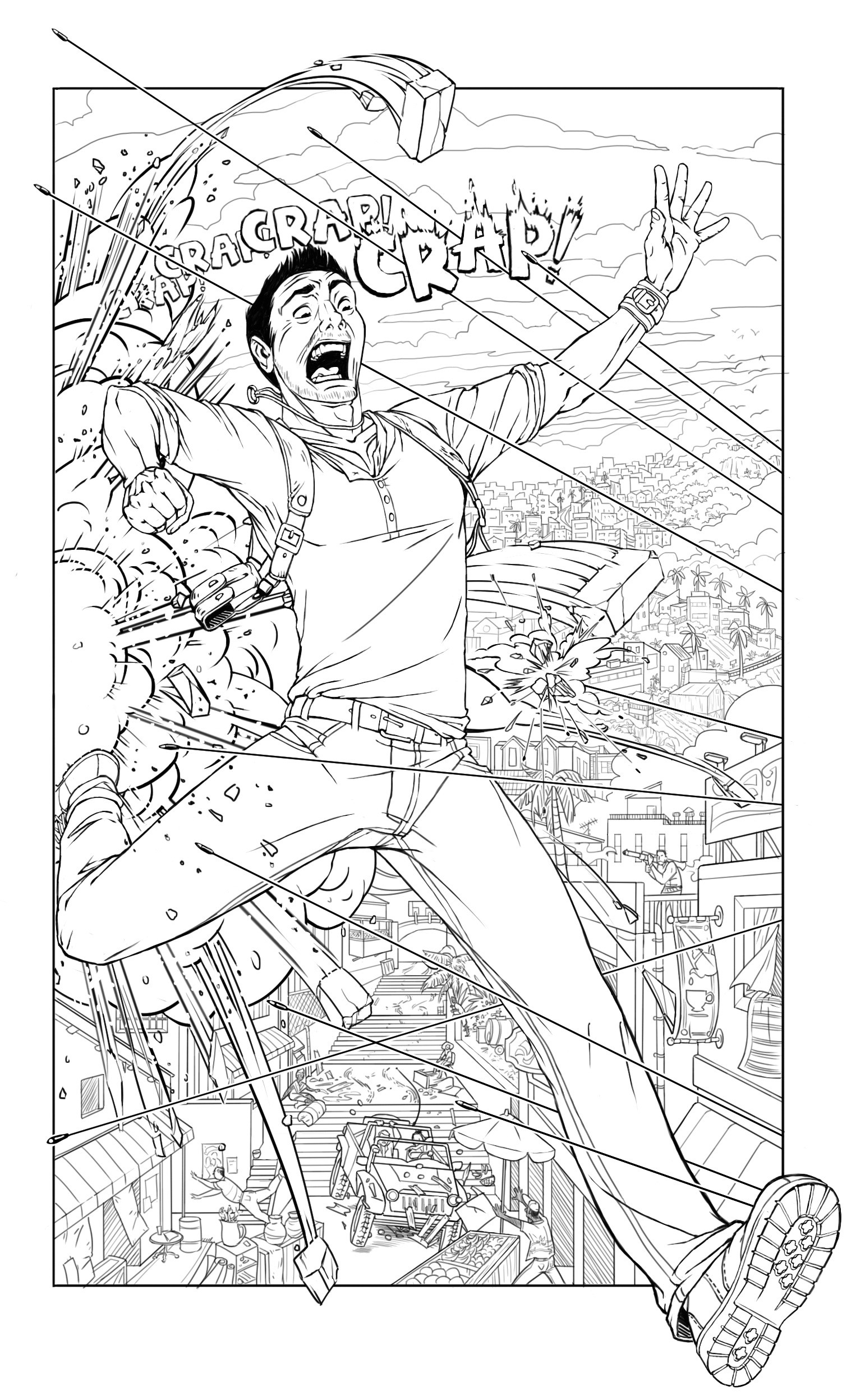 uncharted 3 coloring pages