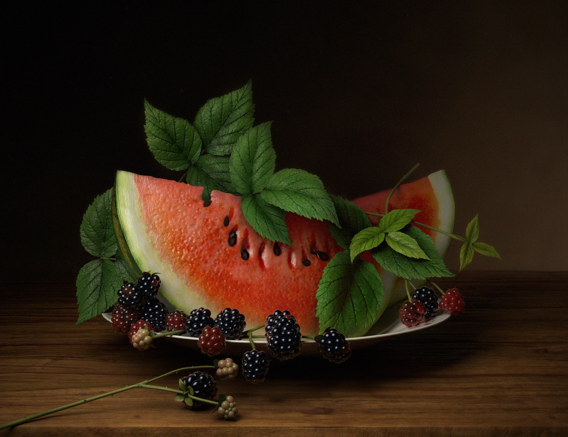 ArtStation - Watermelon Still Life