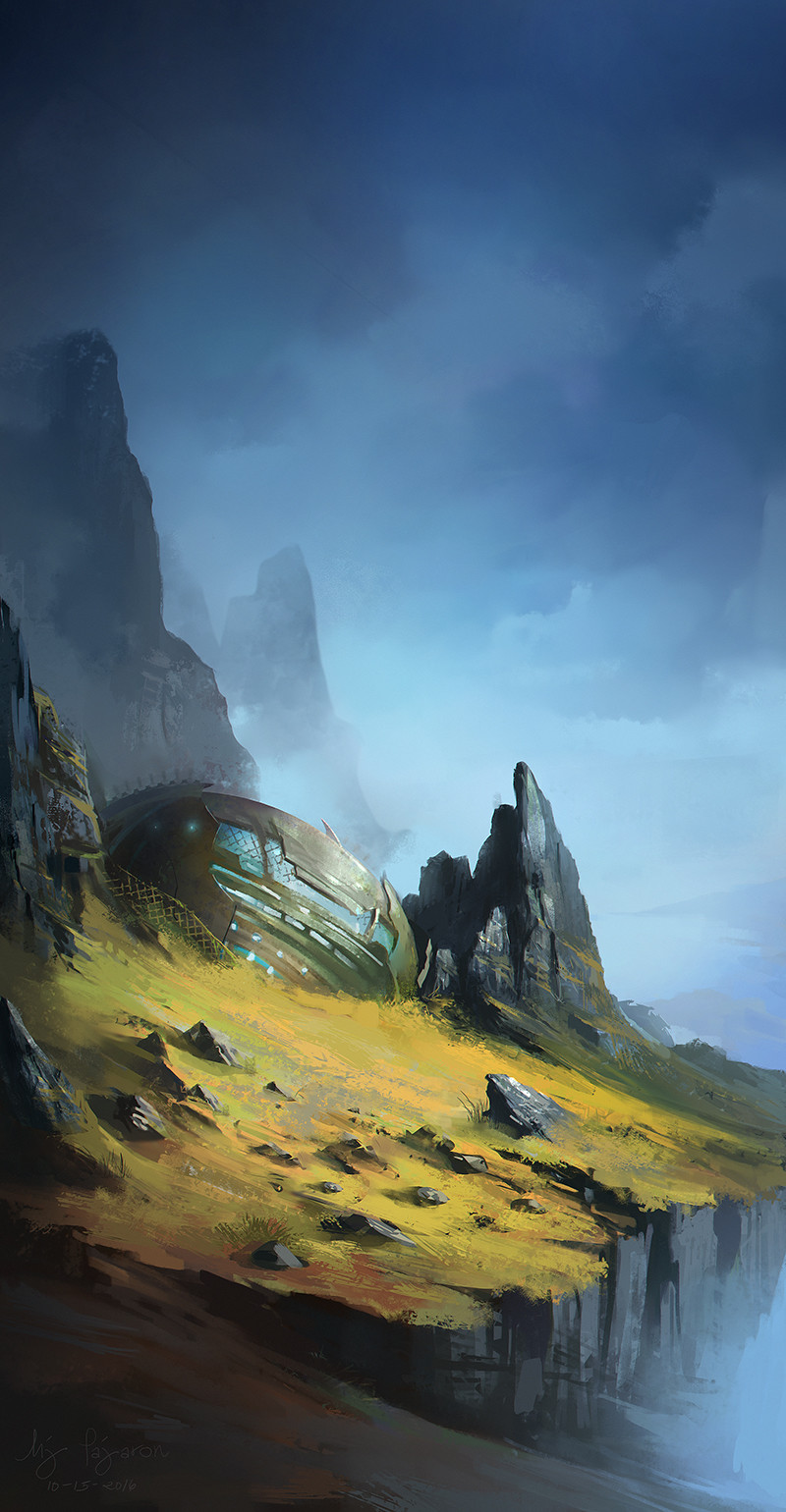 ArtStation - On The Edge of a Cliff