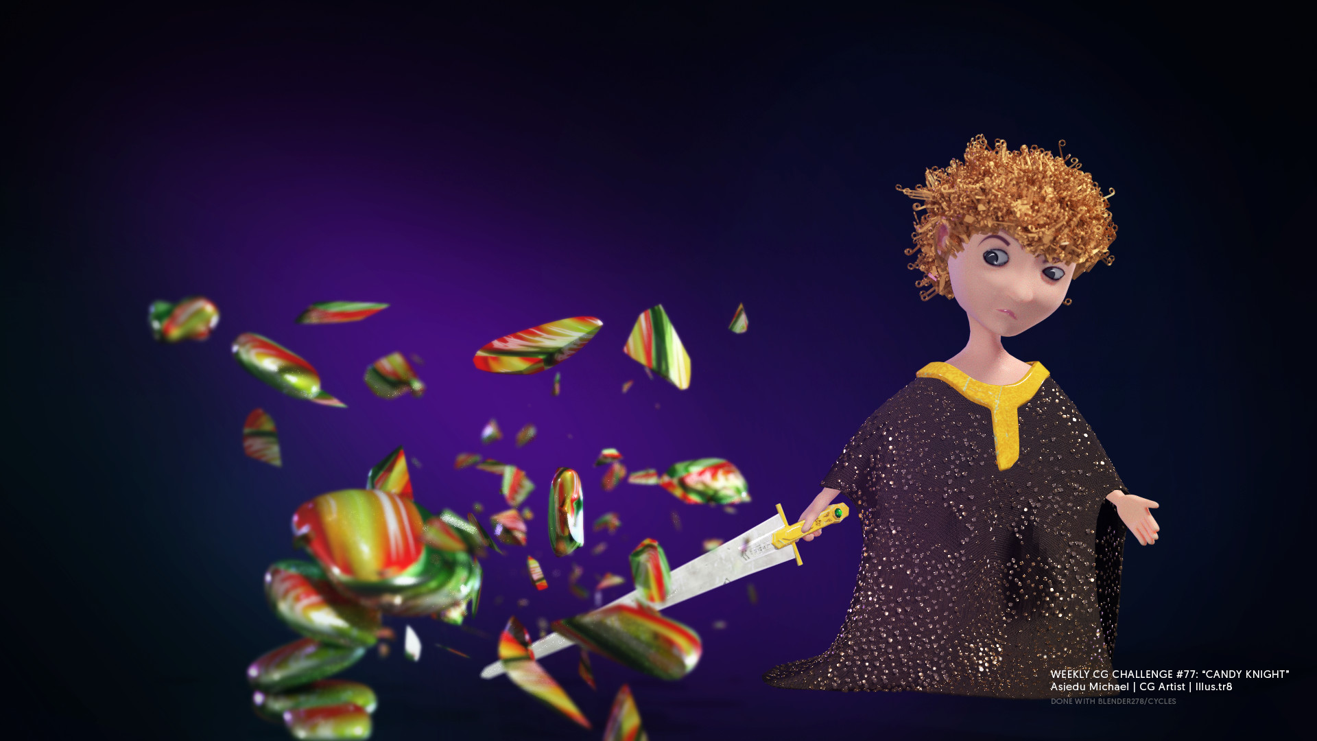 ArtStation - Weekly CG Challenge #77: “Candy Knight”