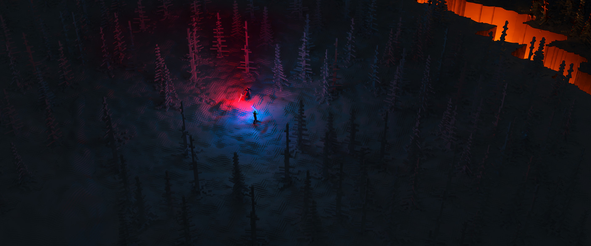 ArtStation - Pixel Wars: lightsabers in the forest