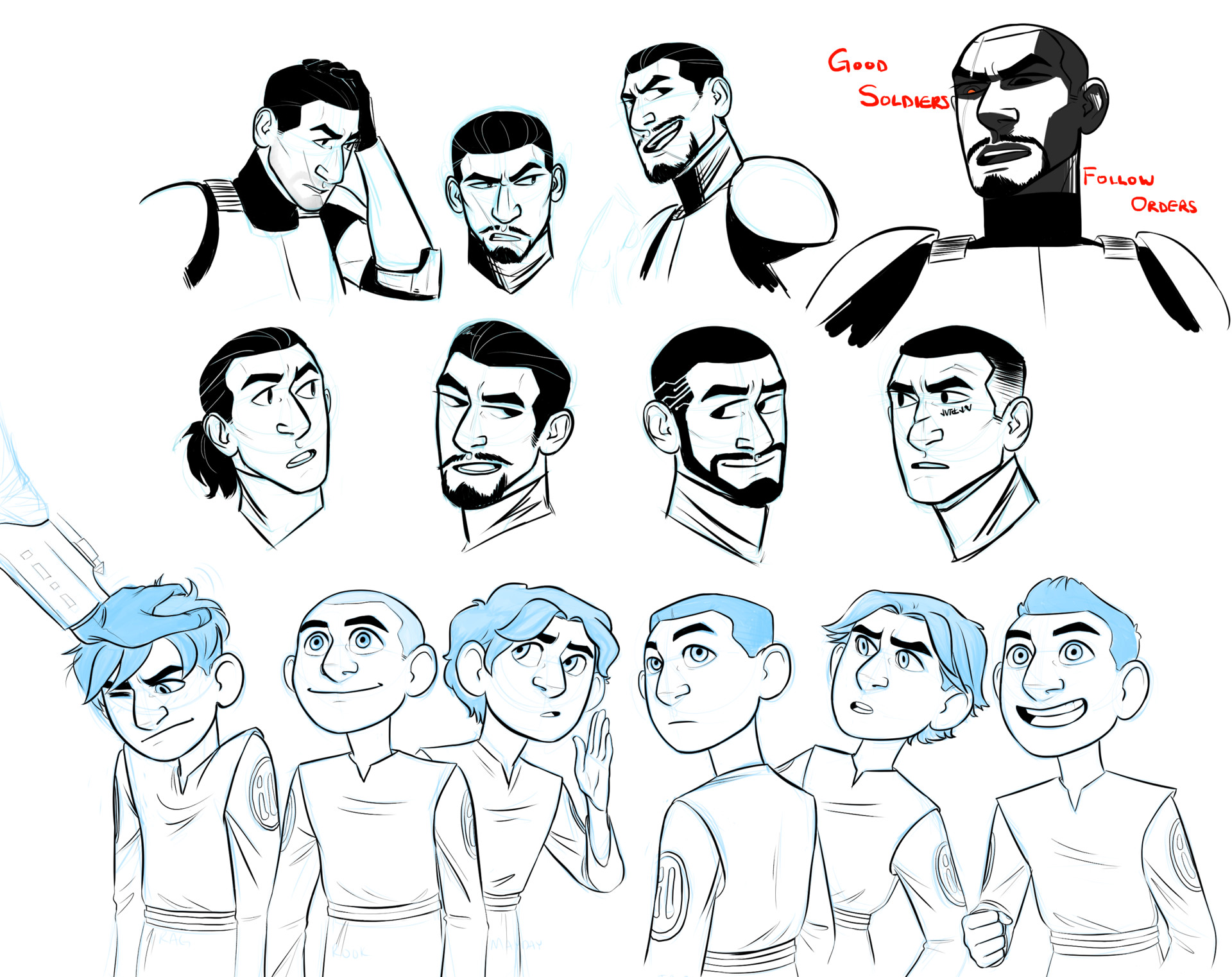 ArtStation - Clone sketches