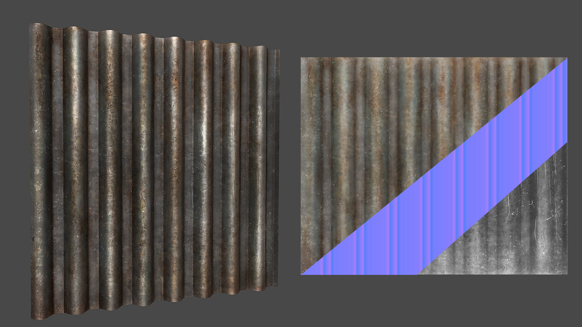 NAJIM FILALI SAKSAK - Stylized Corrugated metal texture