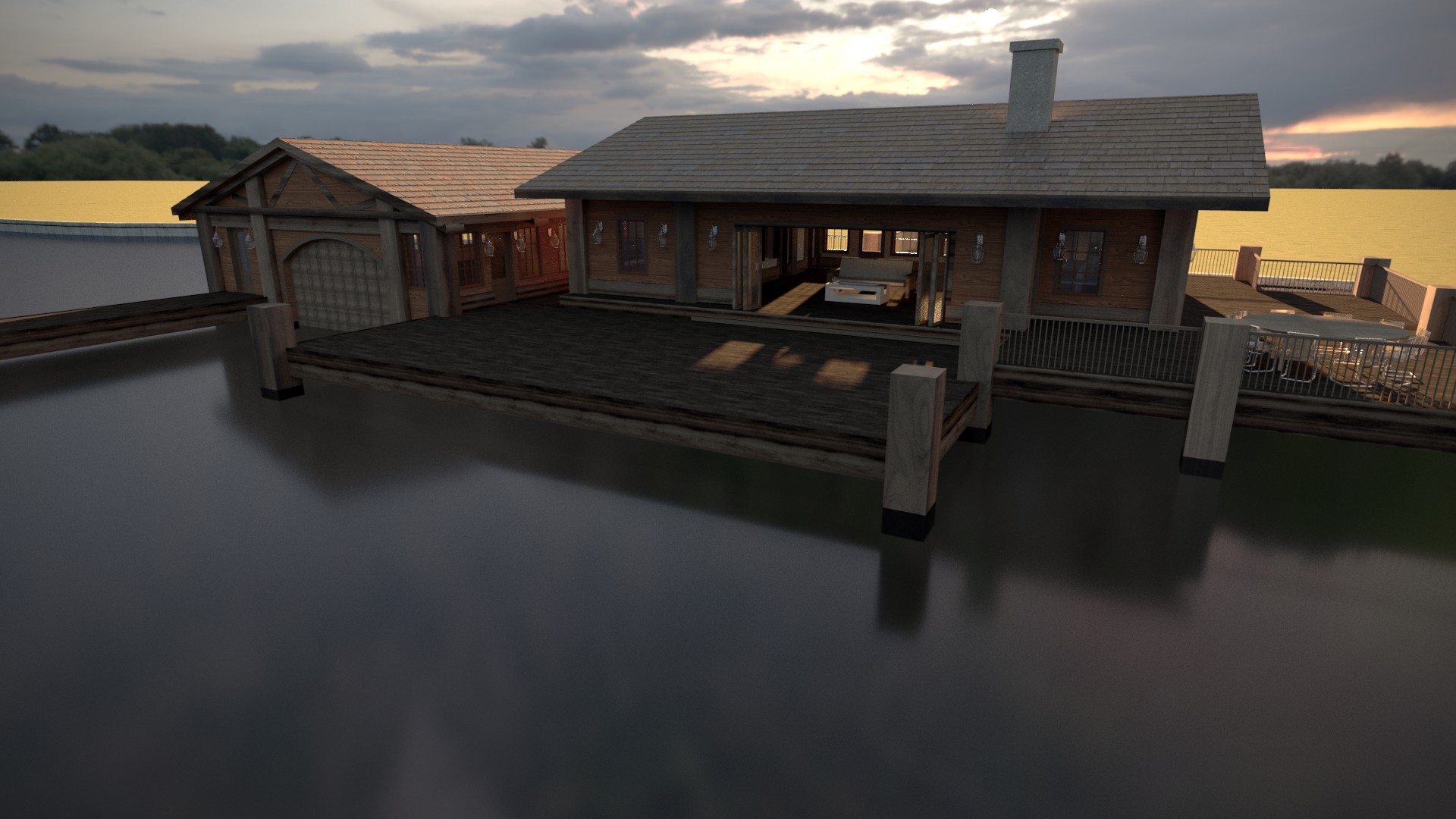 ArtStation - Lake Cabin Project
