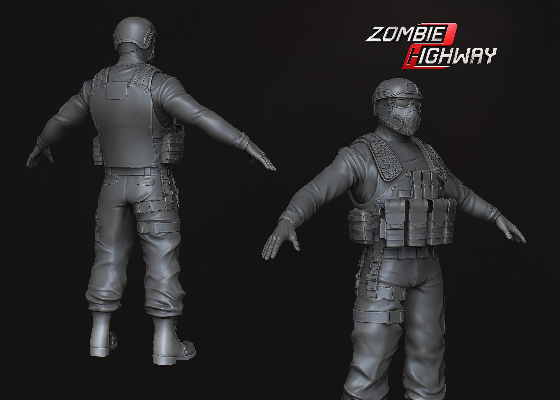 ArtStation - Zombie/Soldier Models, Sam Juarez