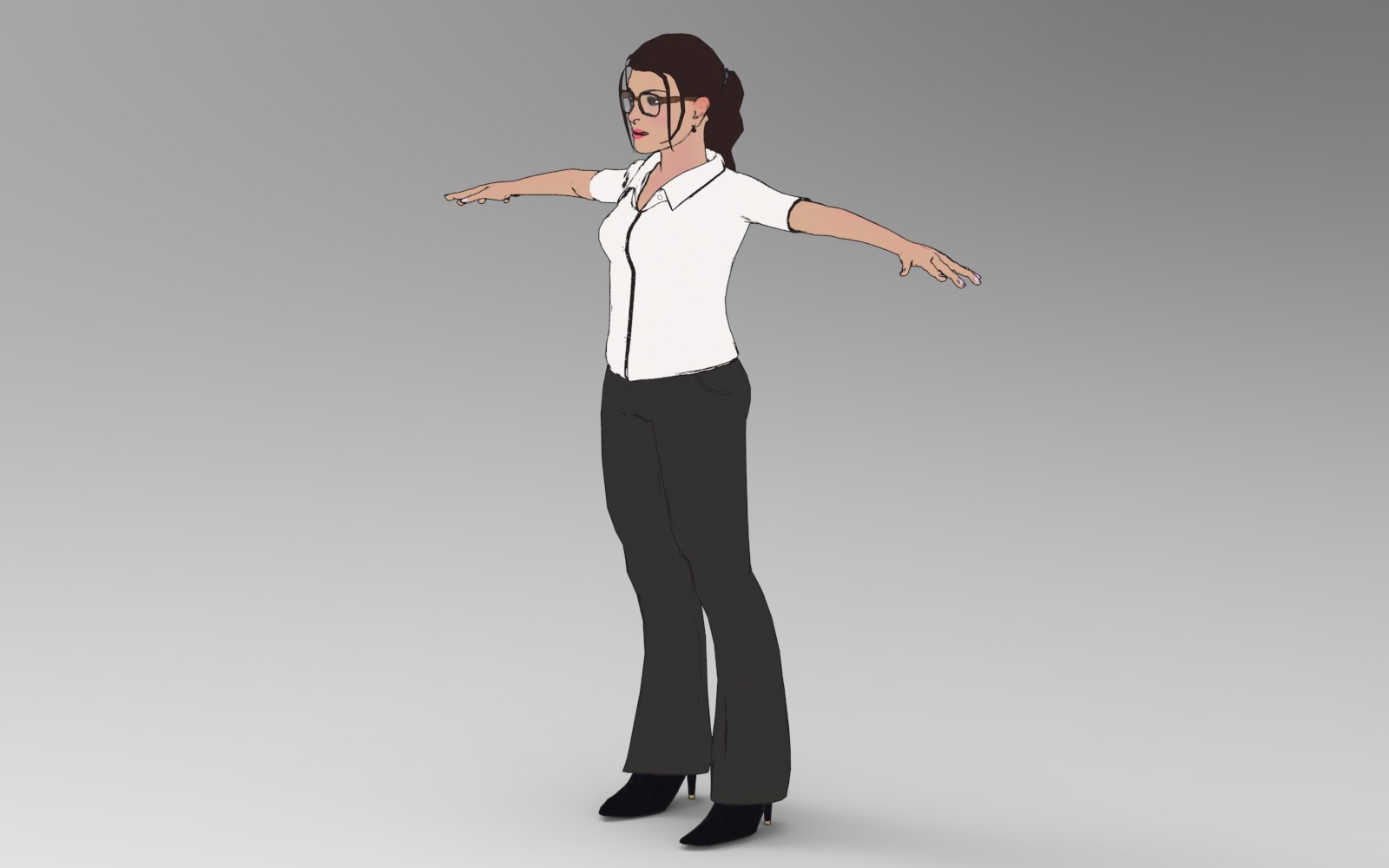 ArtStation - 3d character - teacher with toon shader