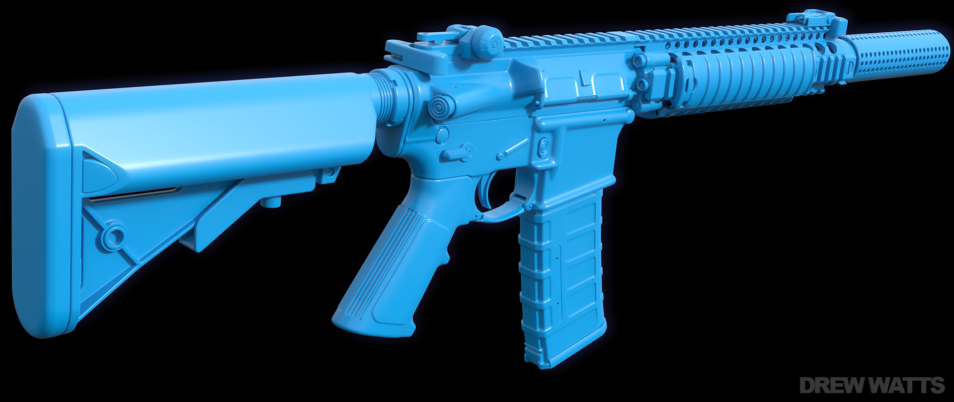 ArtStation - AR15 / Mk 18 Mod 1 - Work in Progress