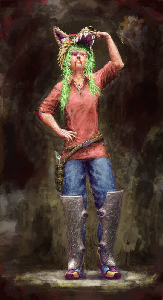 ArtStation - Green haired OC