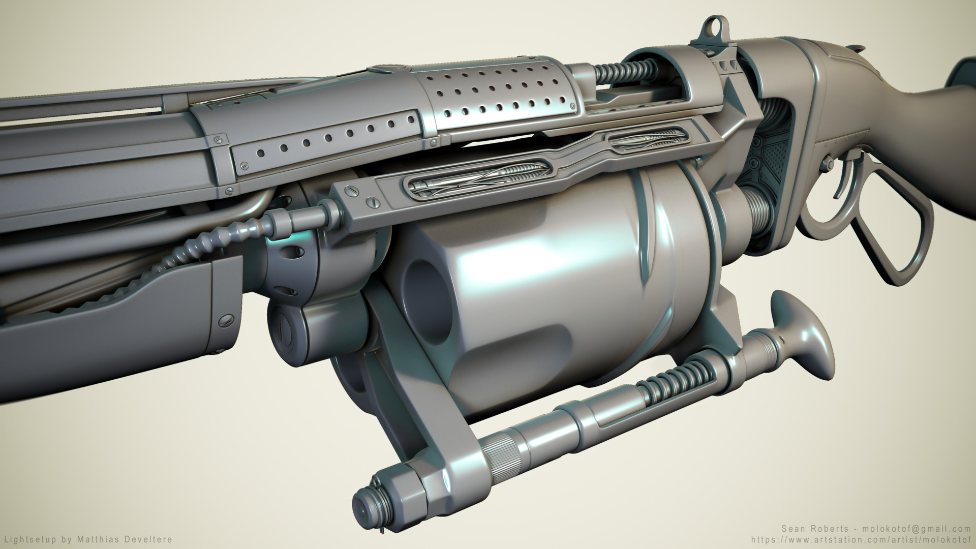 Sean Roberts - High Poly - Big Bore Revolving Lever Action Shotgun