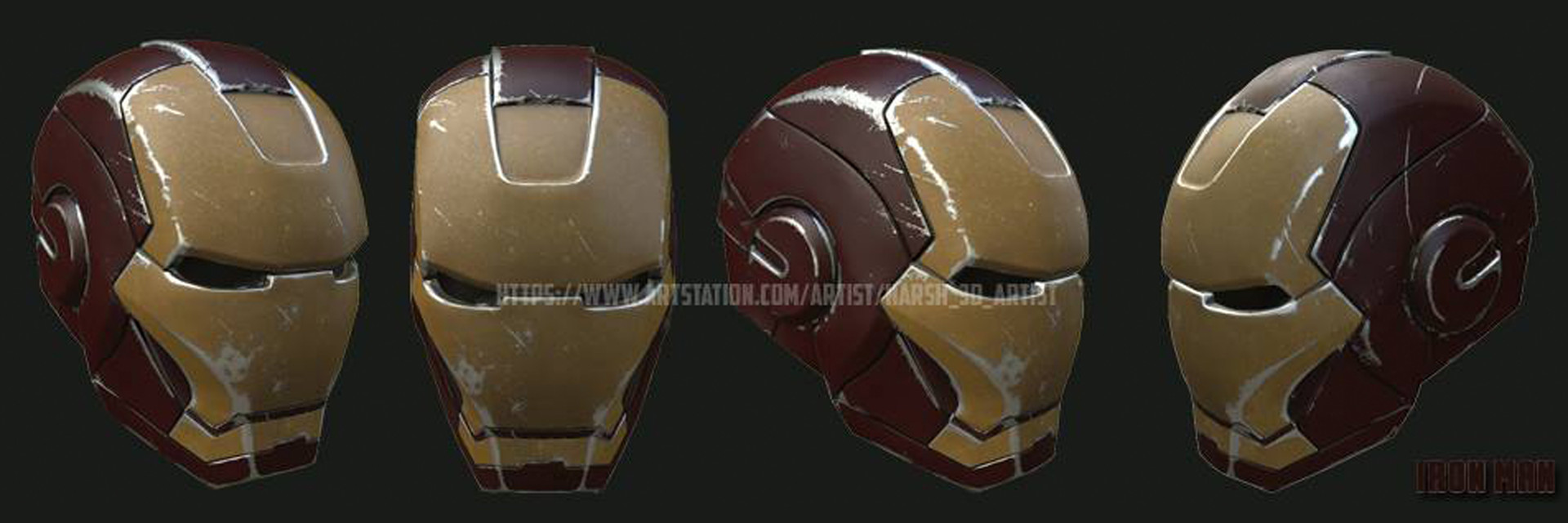 ArtStation - Iron men helmet