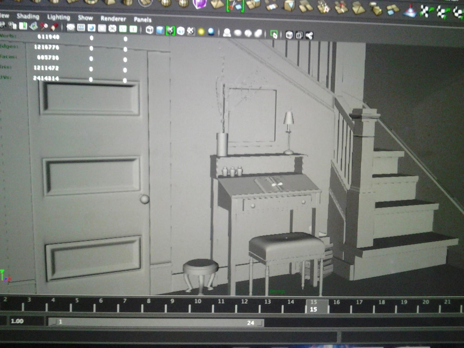 ArtStation - Hallway-Maya