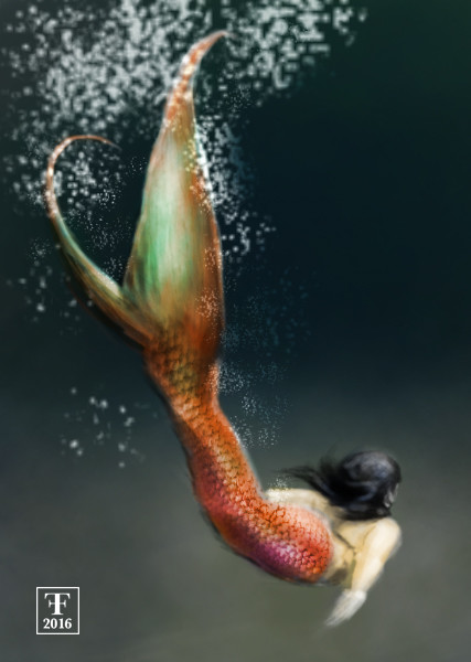ArtStation - Diving Mermaid