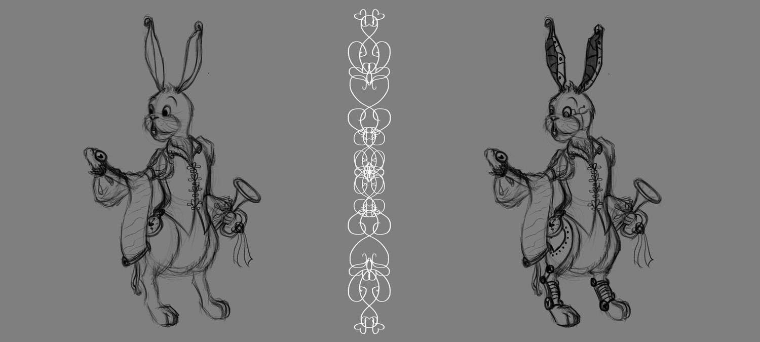 ArtStation - White Rabbit Sketch