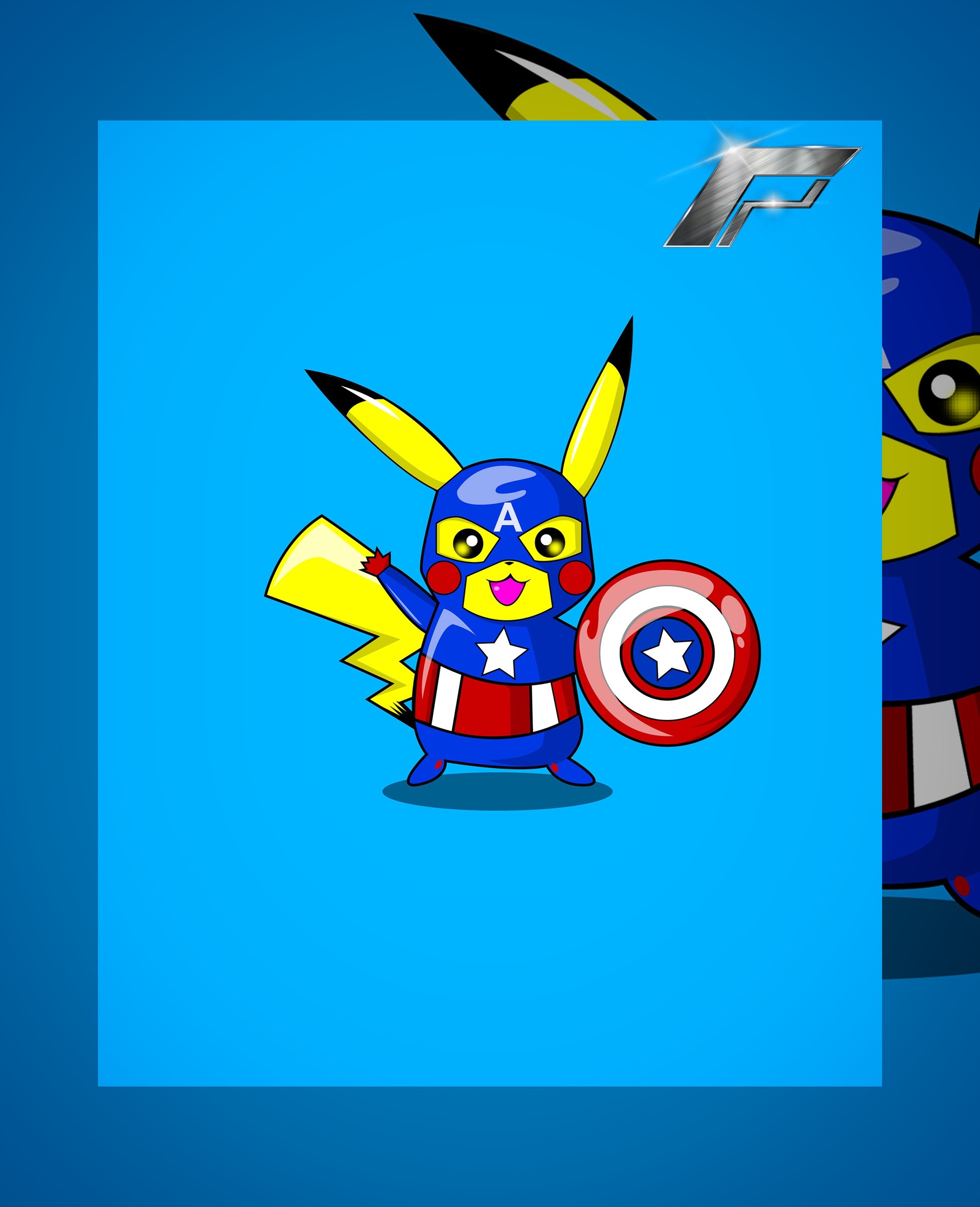 how to draw pikachu captain america