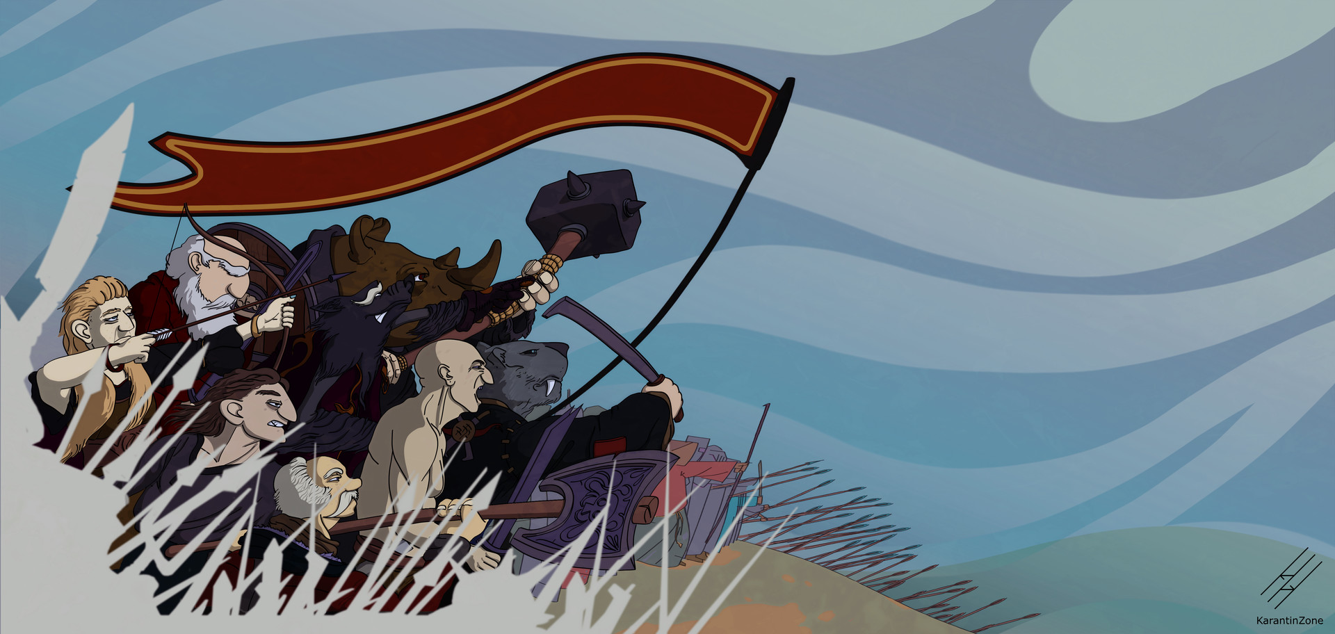 ArtStation - Wallpaper (background) to raid information screen