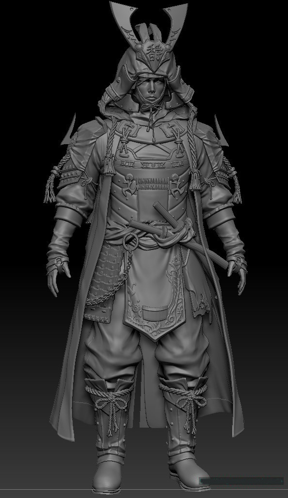ArtStation - japanese warrior costume