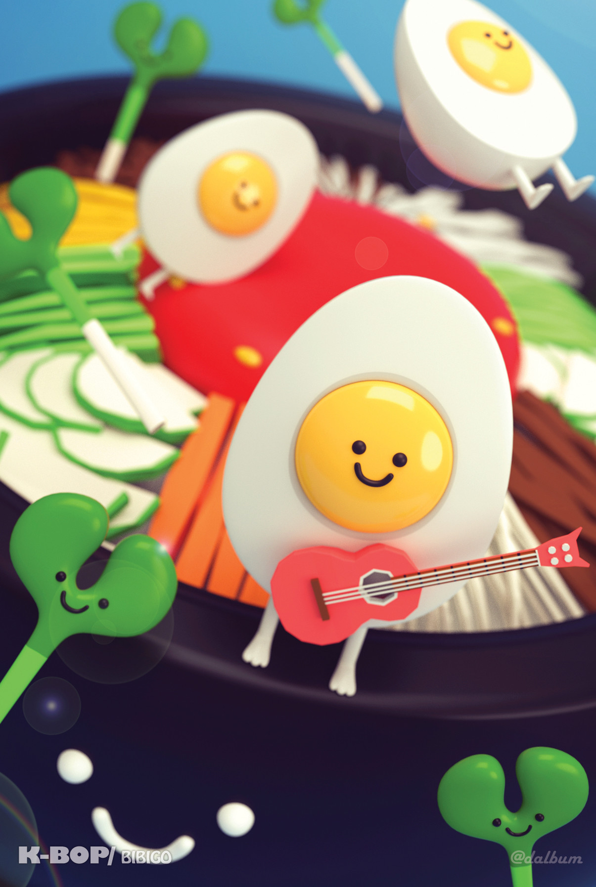 ArtStation - Korean Rice "Bibimbap"