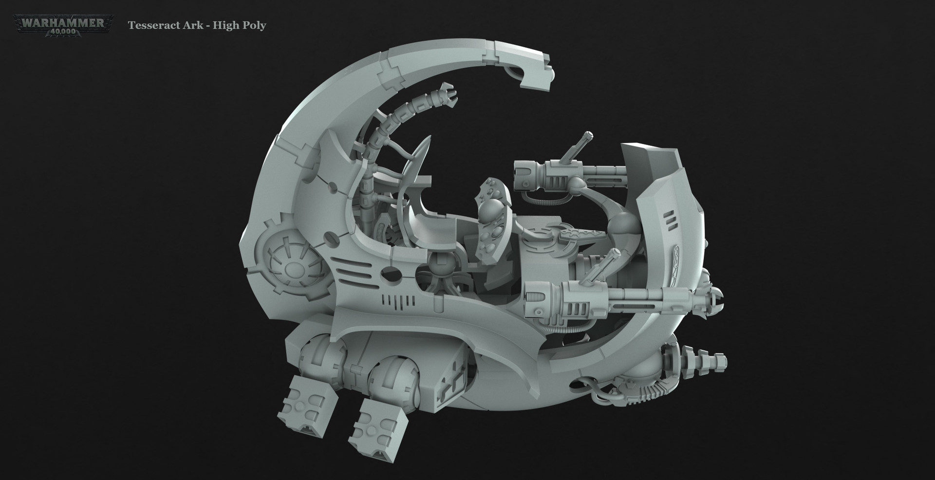 Gabor Olah - Necron Tesseract Ark - Warhammer 40k Fan Art