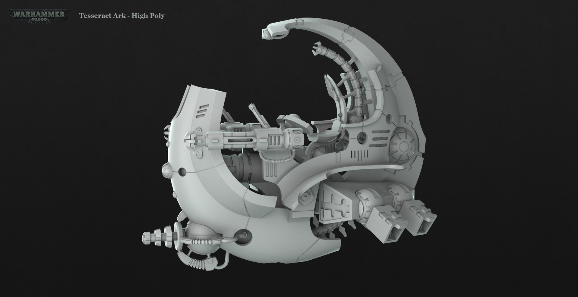 Gabor Olah - Necron Tesseract Ark - Warhammer 40k Fan Art