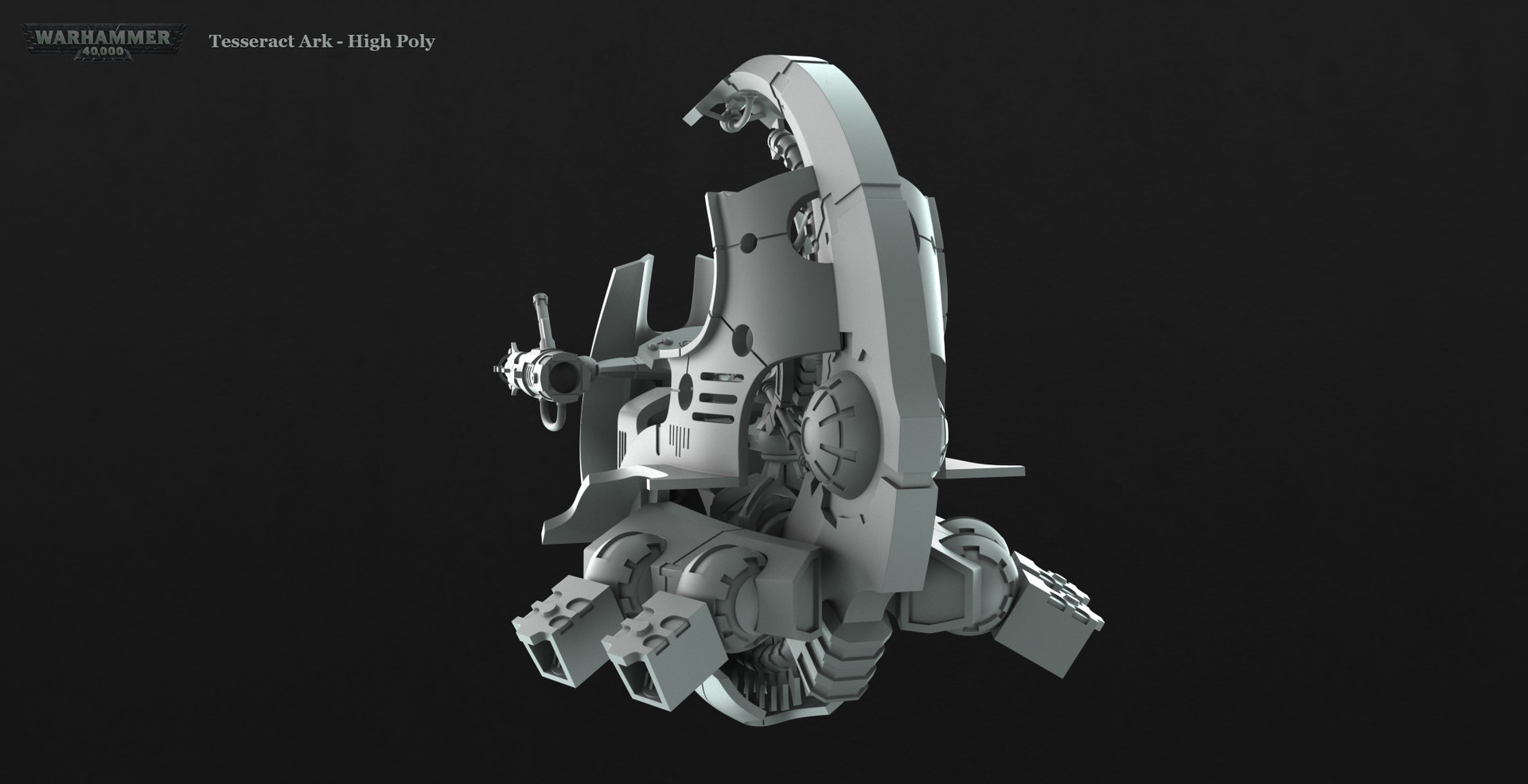 Gabor Olah - Necron Tesseract Ark - Warhammer 40k Fan Art