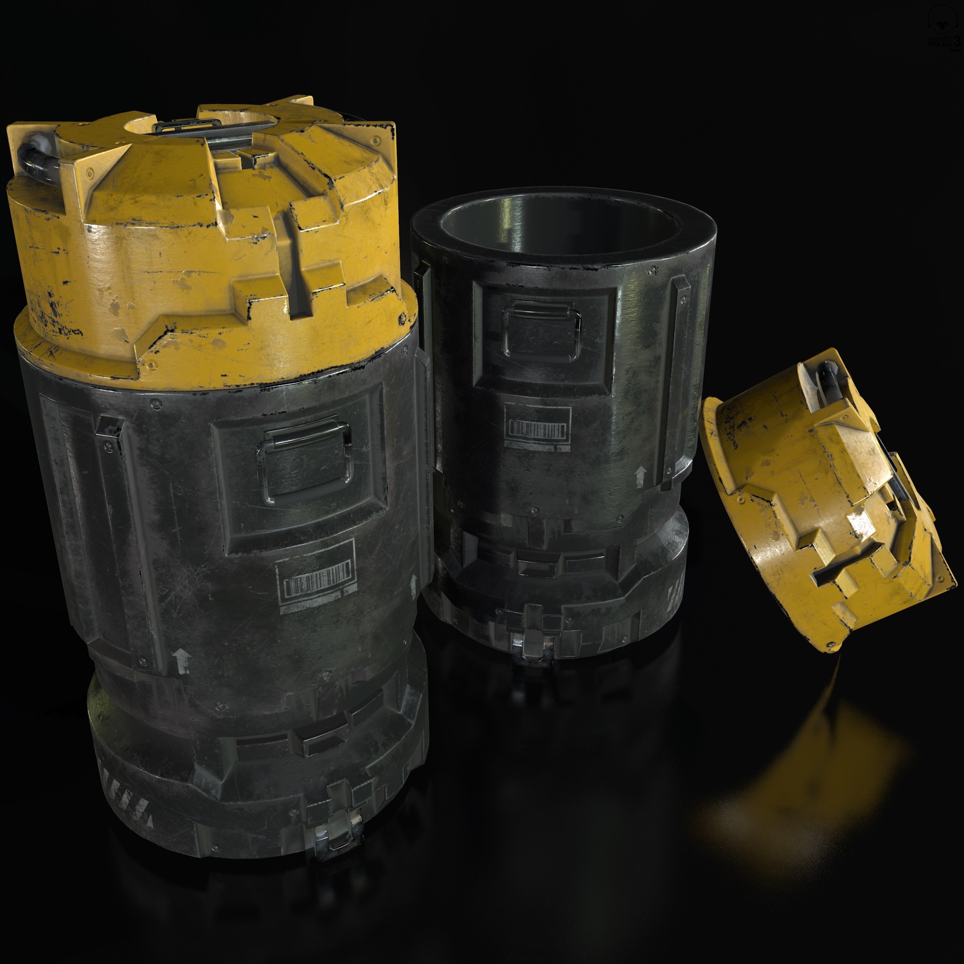 Mesh Magnet - Sci-Fi Industrial Crates. Game Ready.