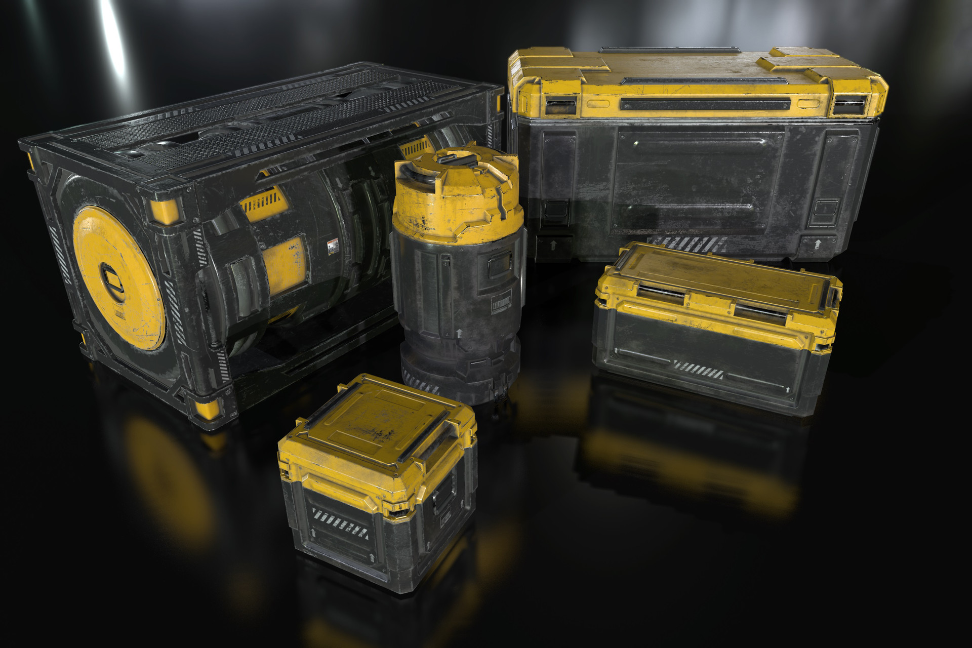 ArtStation - Sci-Fi Industrial Crates. Game Ready.