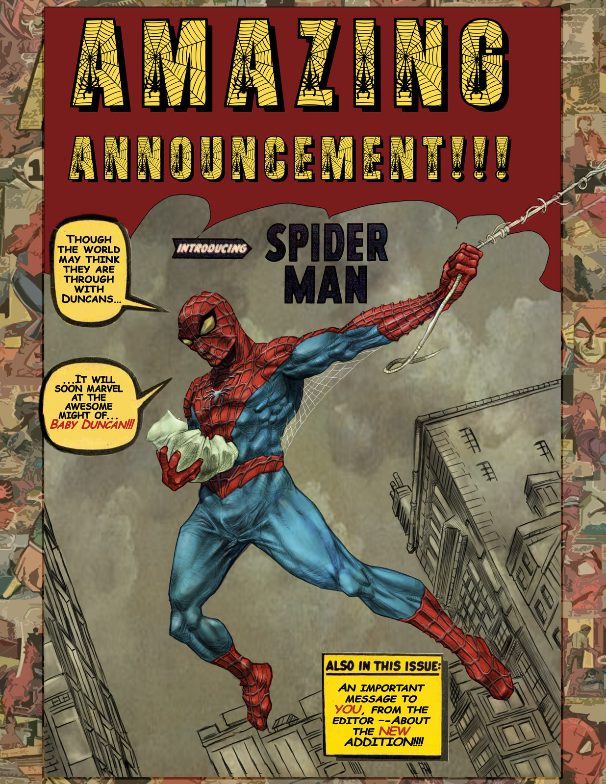 Kam Kalambay - Spiderman baby announcement