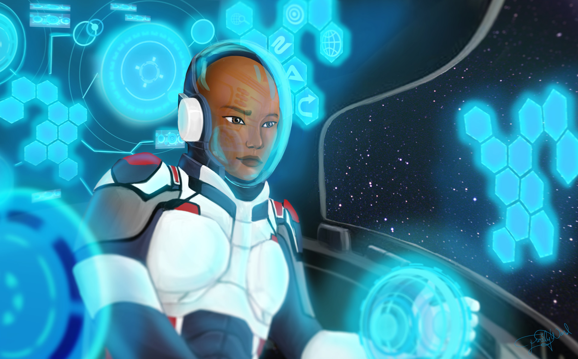 ArtStation - Sci Fi Pilot Splash Screen