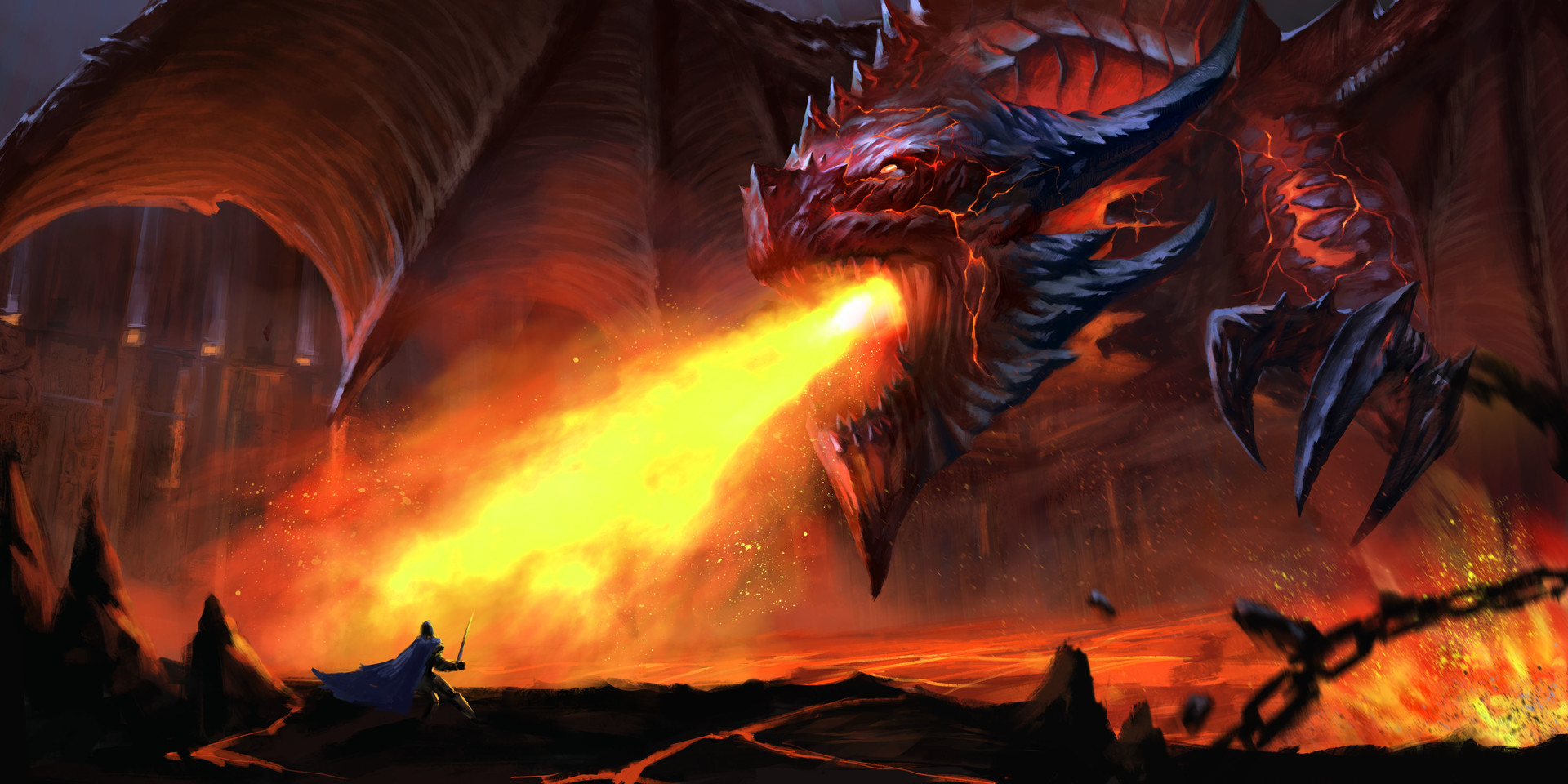 ArtStation - Fiery dragon