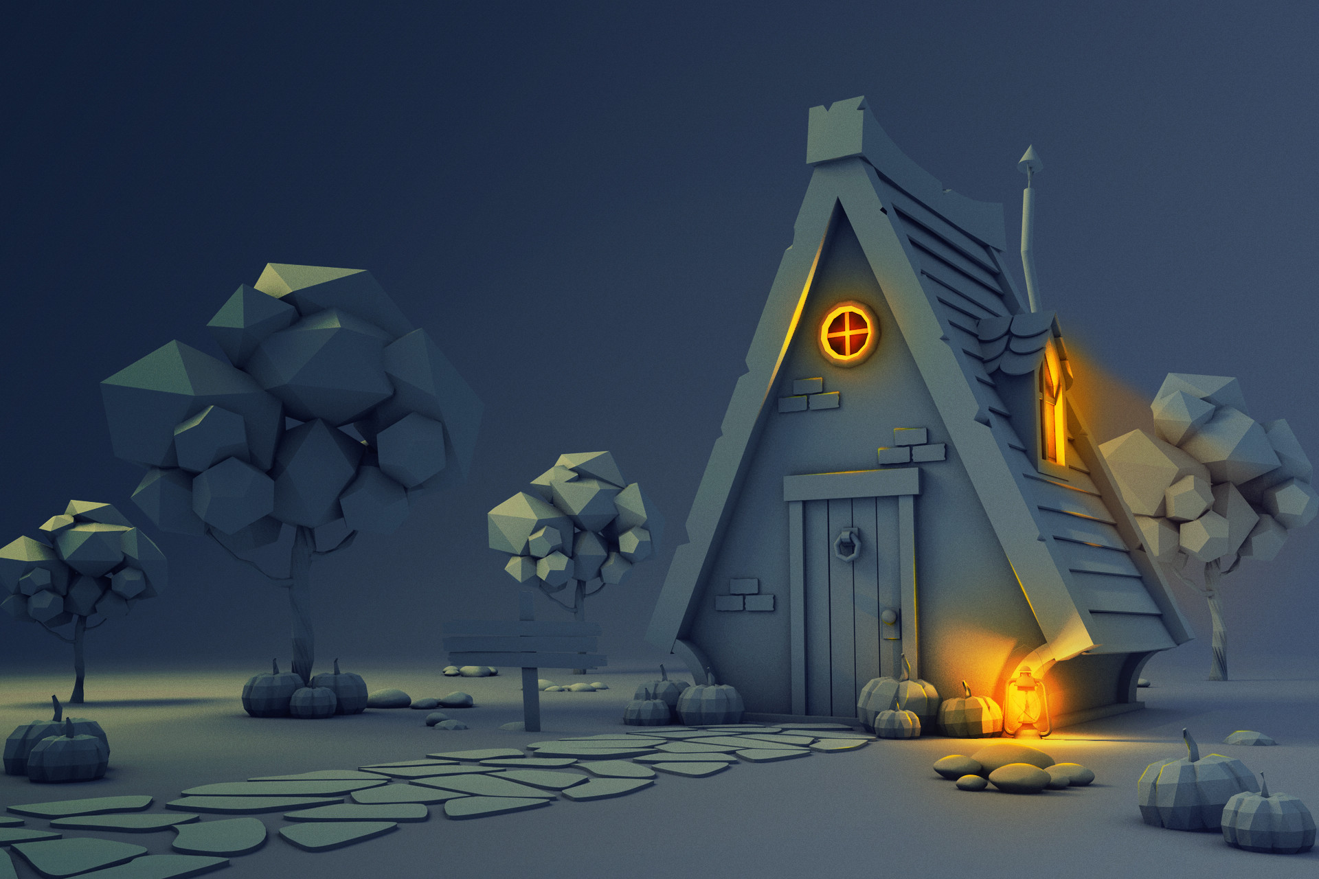 ArtStation - Low Poly Halloween