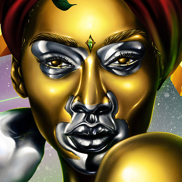 ArtStation - Queen Winnie Harlow Silver and Gold Illustration