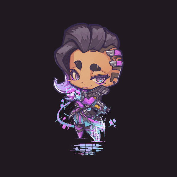 how to draw sombra from overwatch