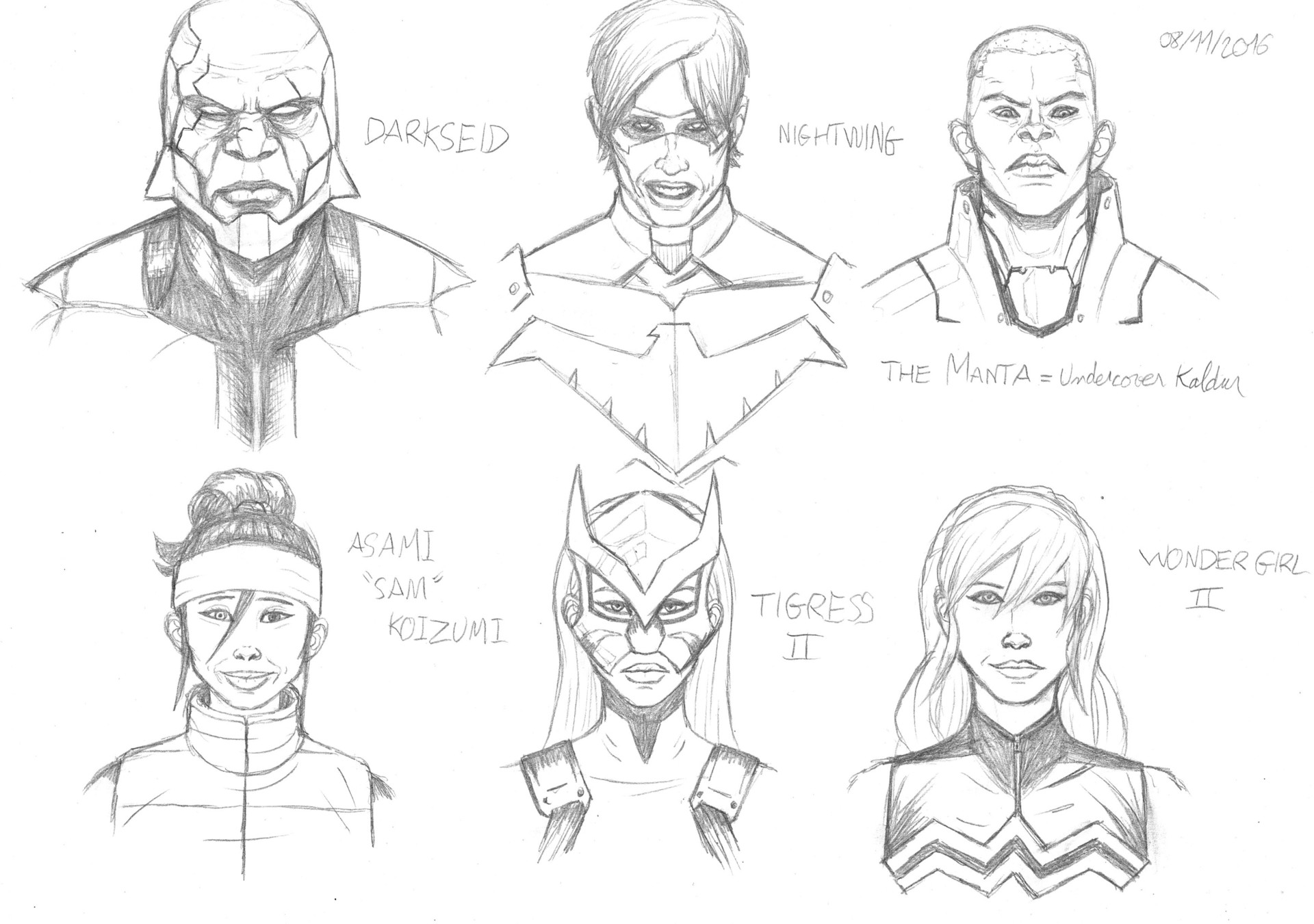 how to draw young justice characters