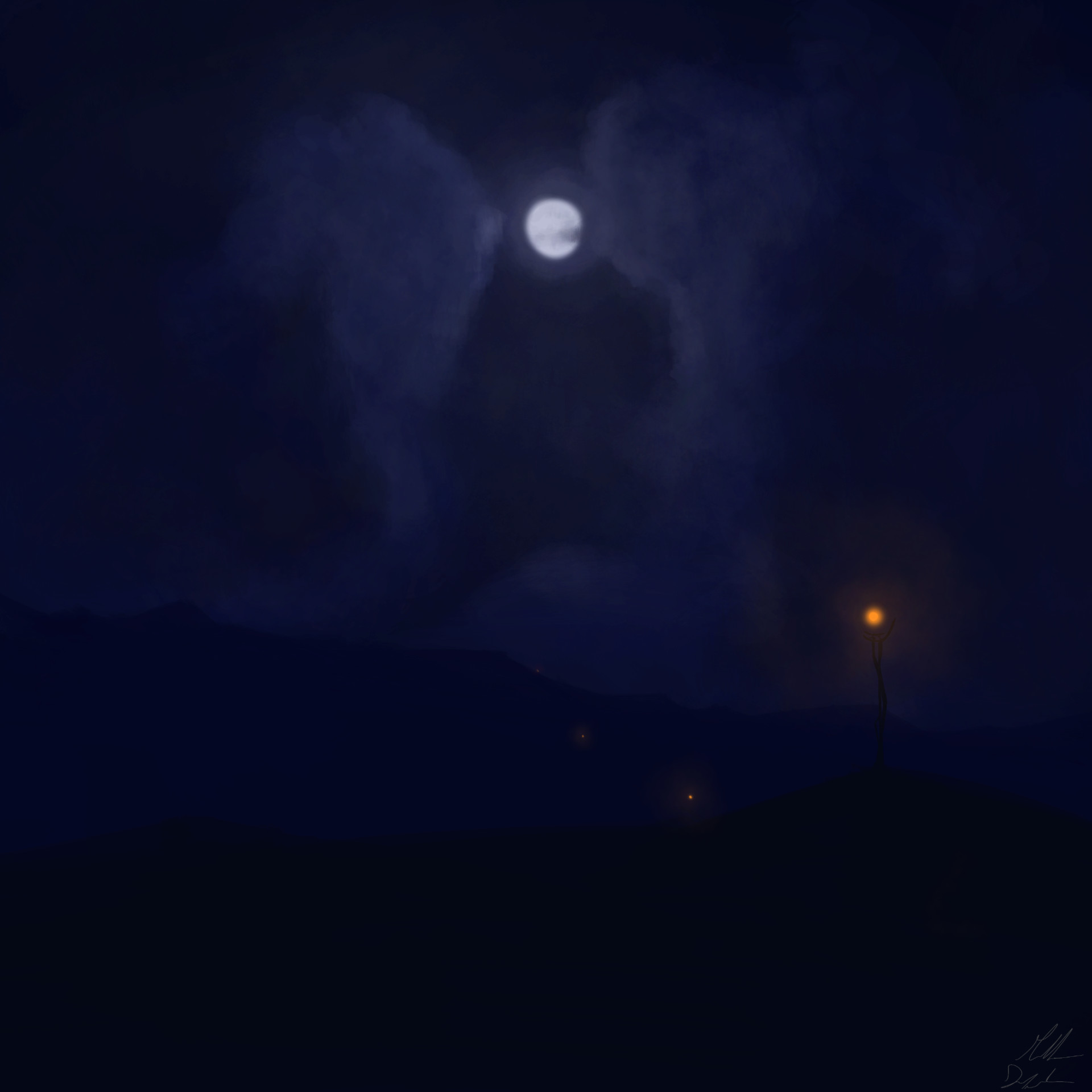 ArtStation - Landscape at Night