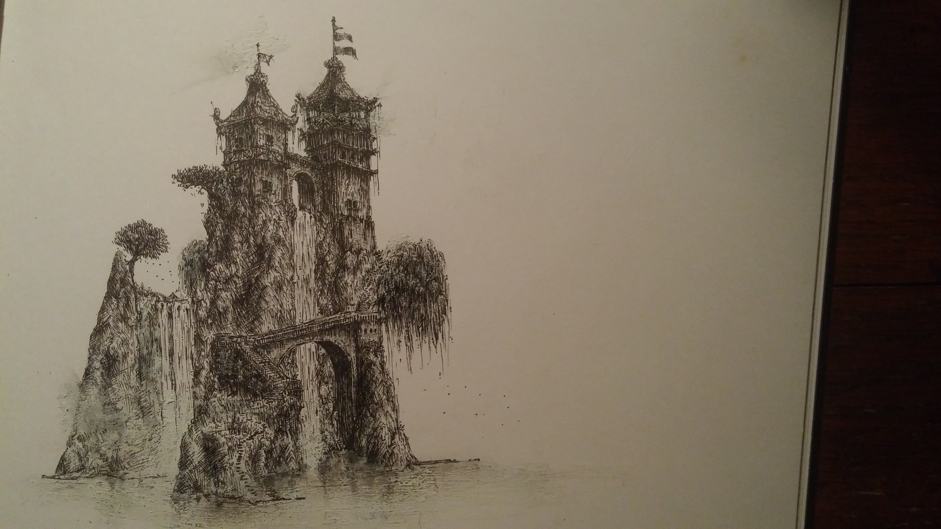 ArtStation - Pagoda drawing