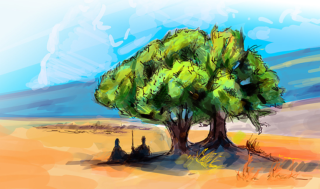 ArtStation - Avram and Sarai at the Oak of Moreh