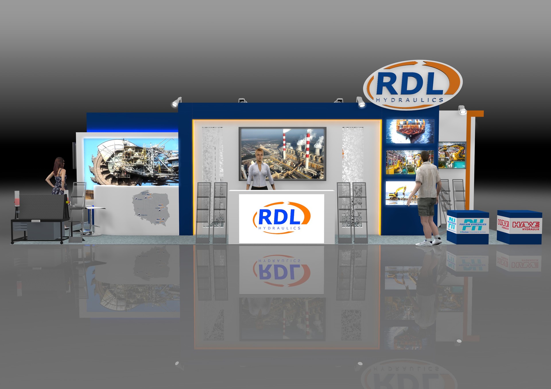 Agnieszka Konter - Stand design for RDL Hydraulics at HaPeS (concept two)