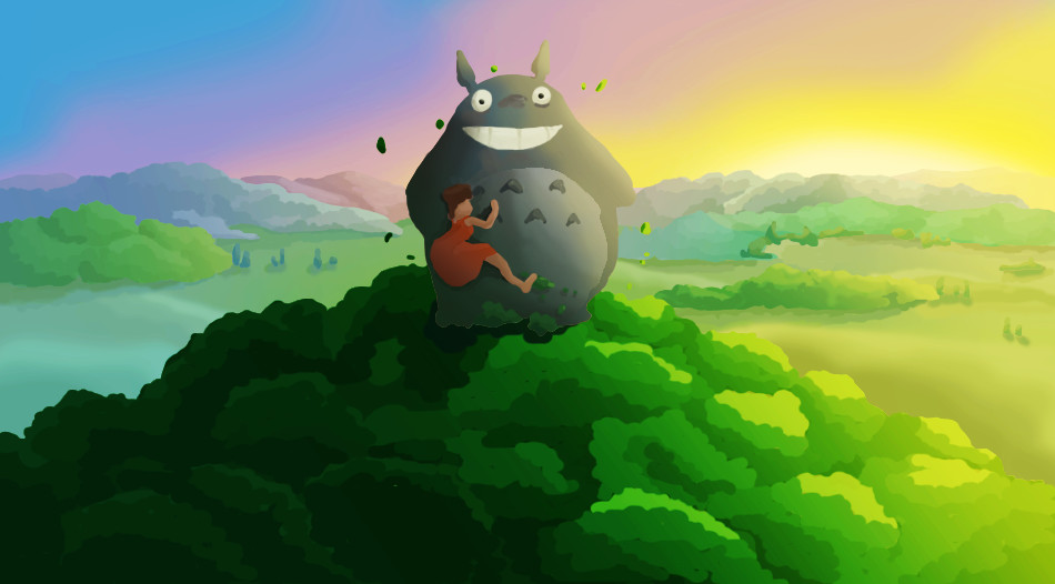 ArtStation - Totoro landscape
