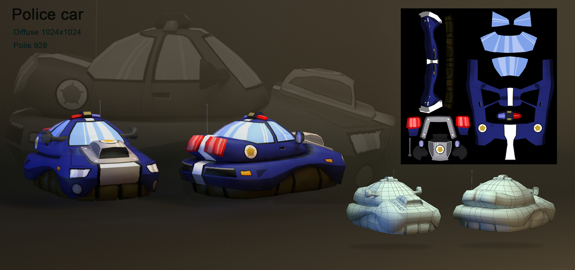 ArtStation - Police car low poly