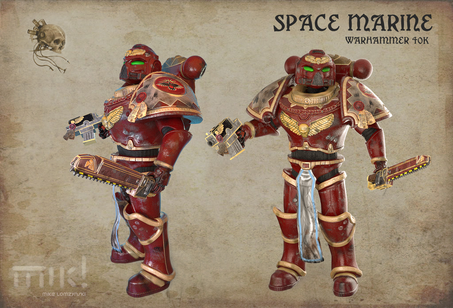 ArtStation - Space Marine Warhammer 40k FanArt