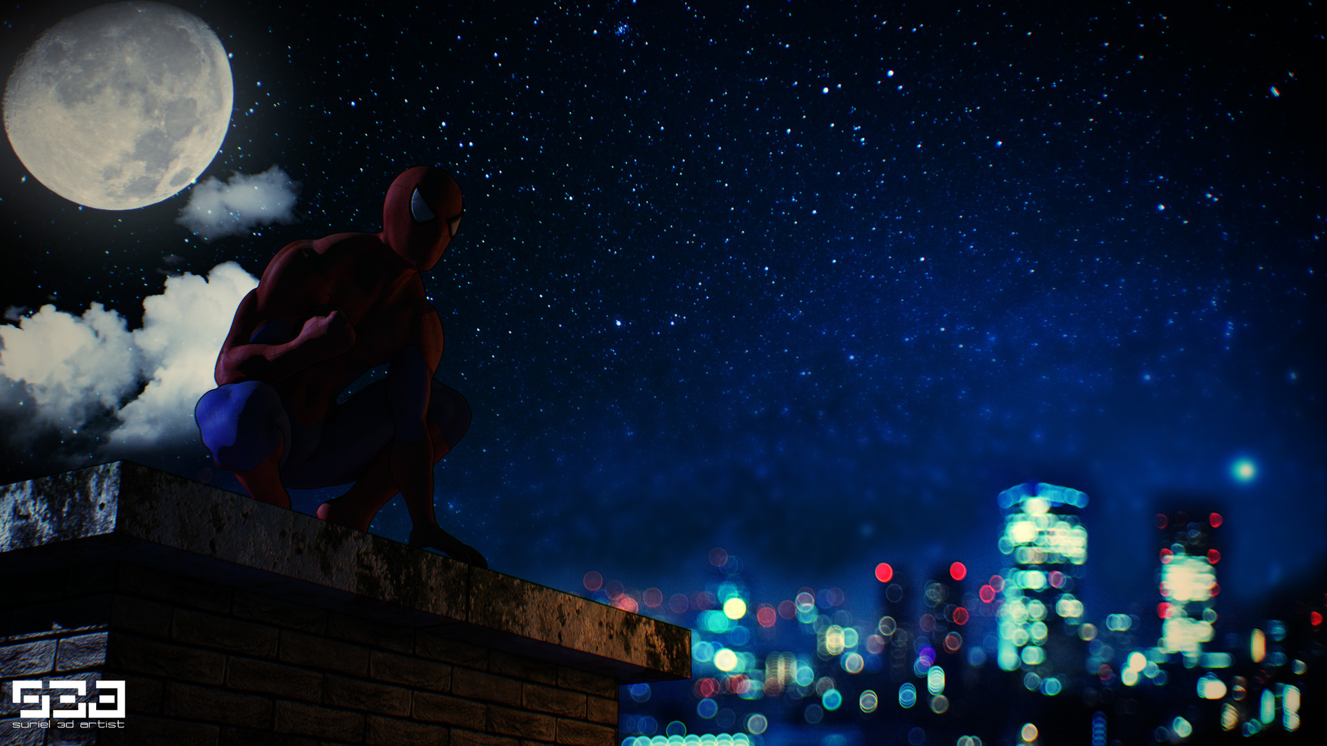 ArtStation - Spider-Man At Night