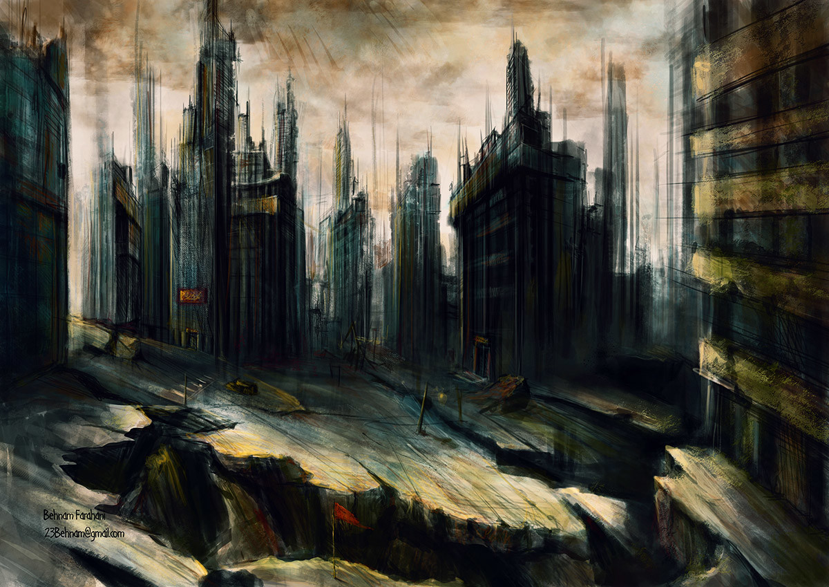 ArtStation - Destroyed City By Behnam Farahani