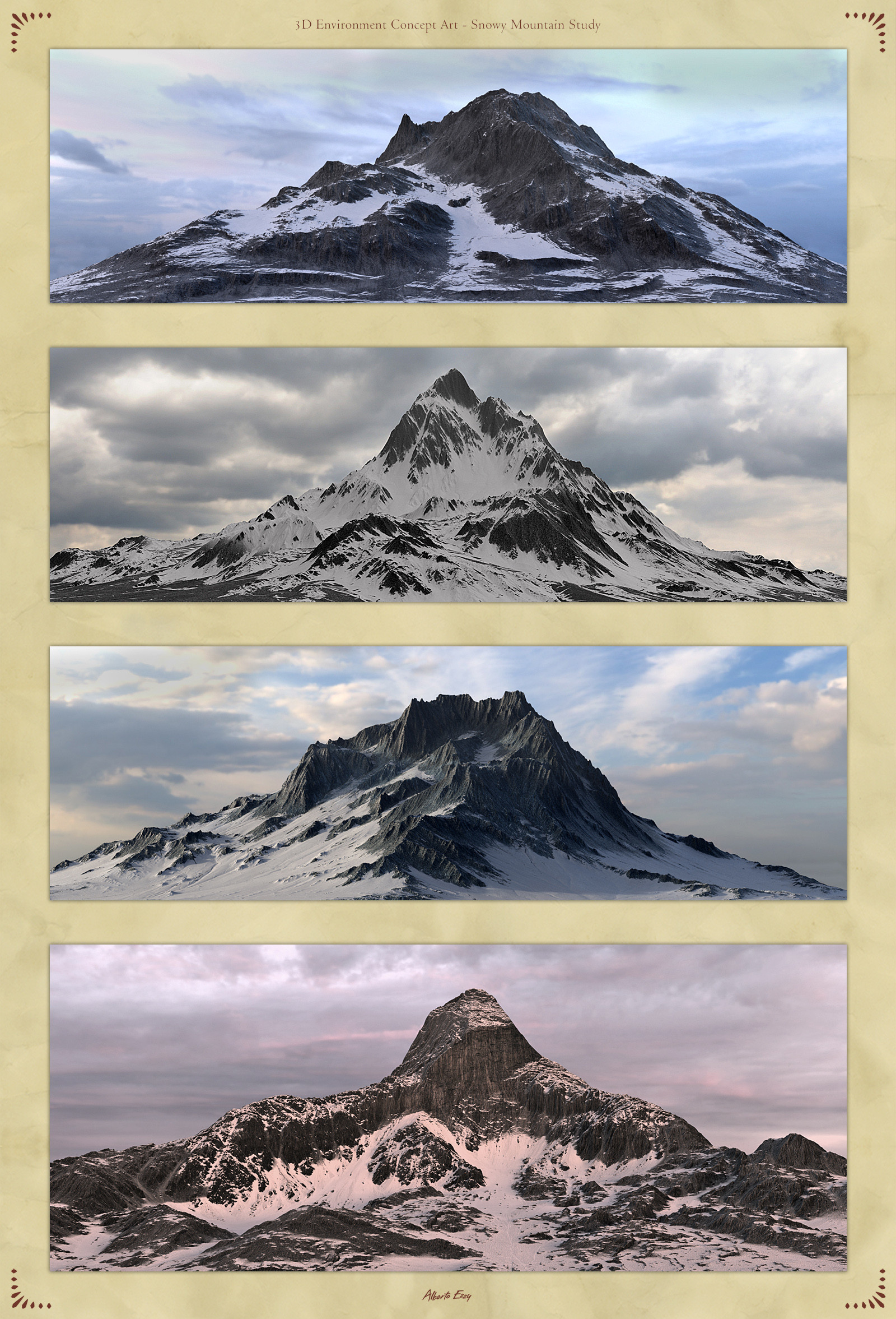 ArtStation - Snowy Mountains