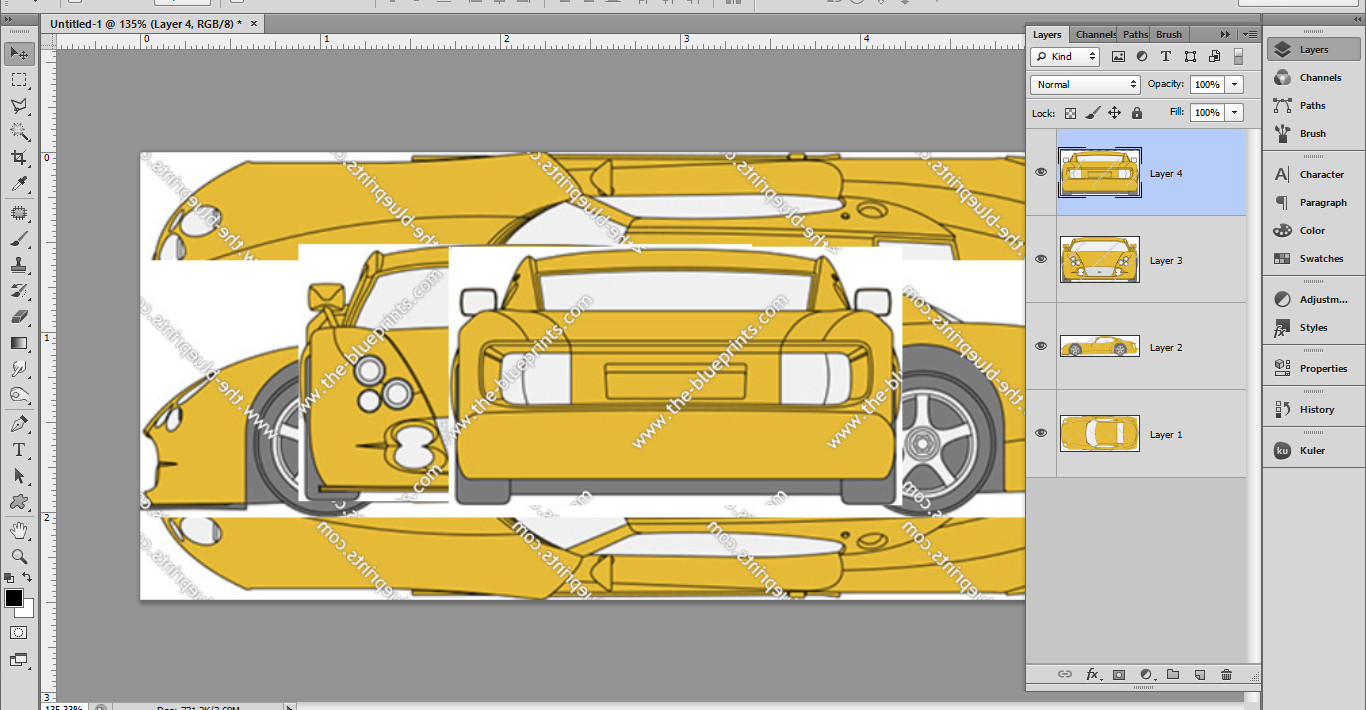 Hector "Mermac" Suriel - TVR CERBERA - modelling process
