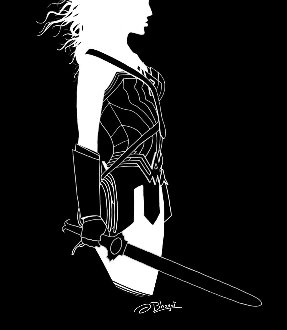 ArtStation - Wonder Woman Line Art