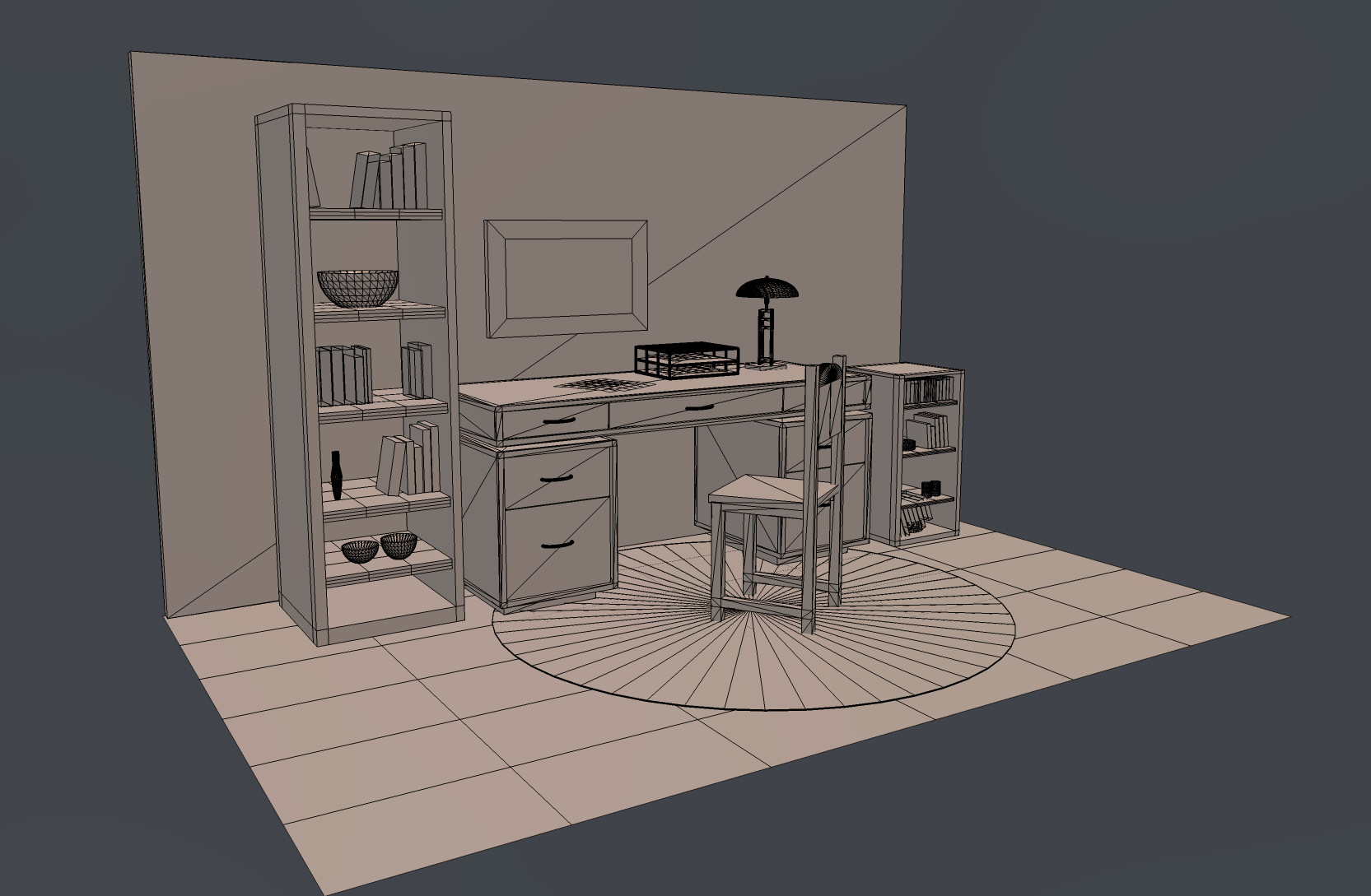 ArtStation - Low poly desk area