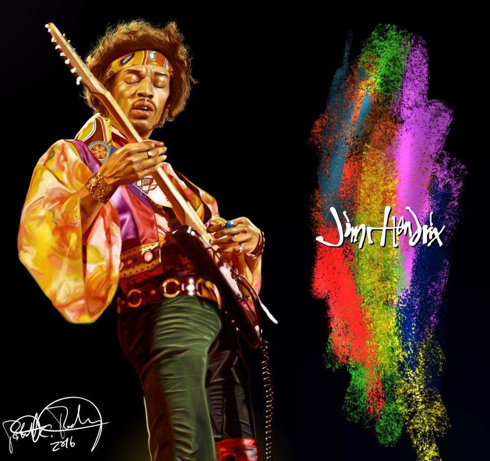 ArtStation - Jimi Hendrix Study