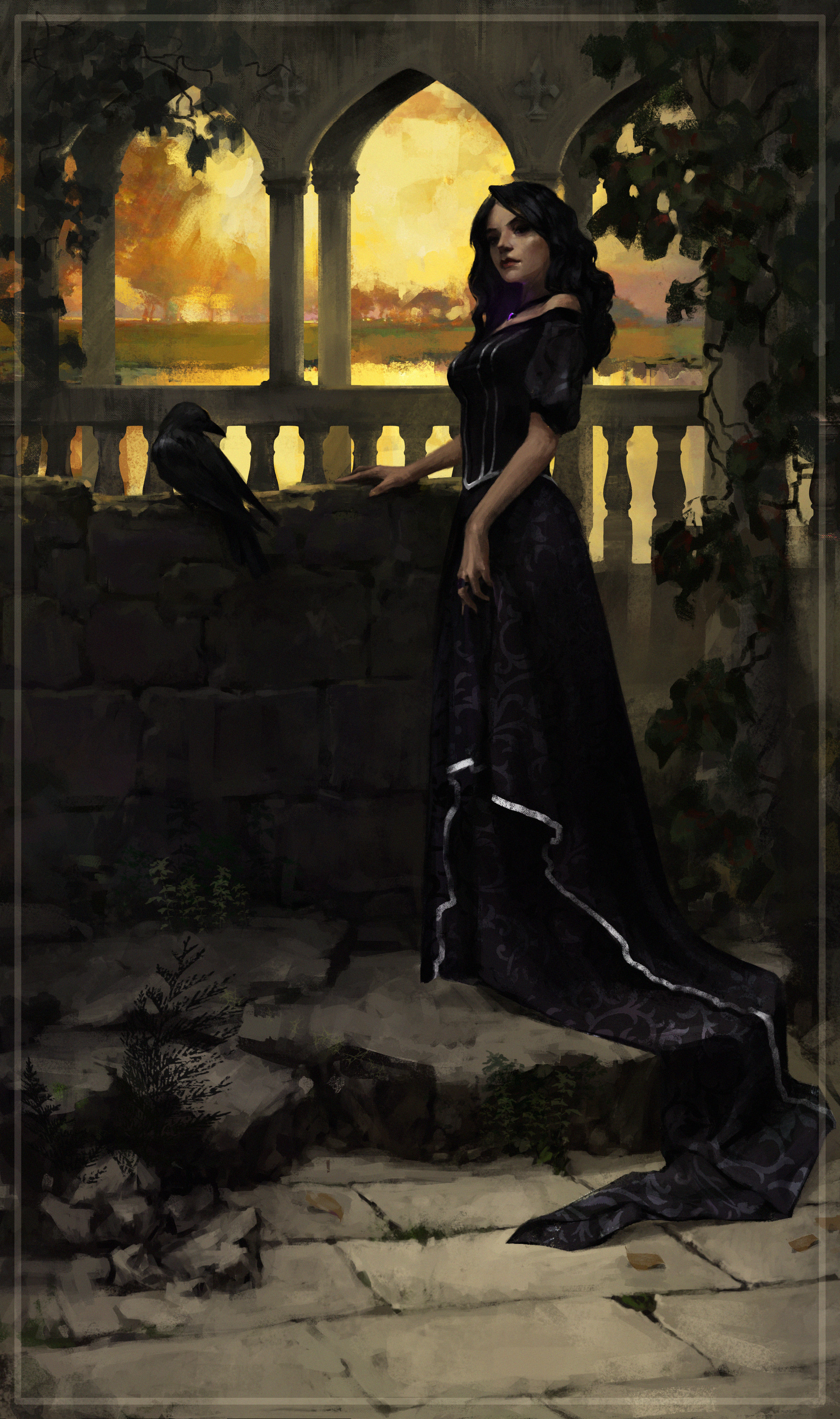 ArtStation - Yennefer in the Temple of Melitele in Ellander